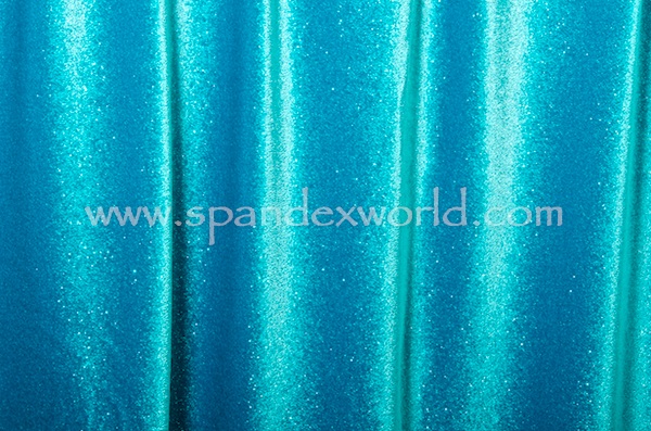 Glitter/Solid Stretch Velvet (Turquoise/Turqu